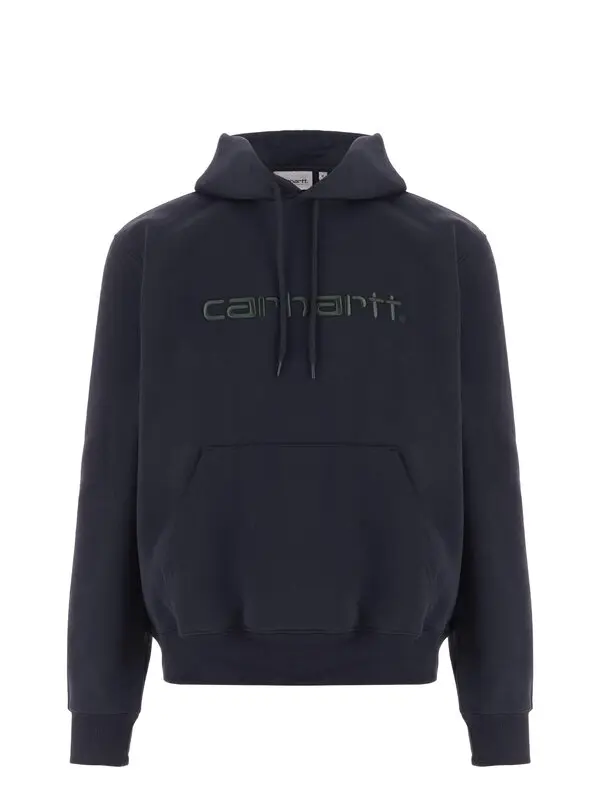 Carhartt Work In Progress Carpenter-style Hooded Sweatshirt - Darknavyda