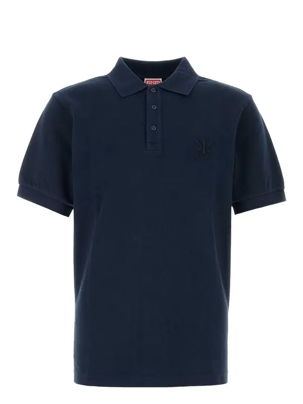 Kenzo Midnight Blue Piqué Polo Shirt - Light Blue