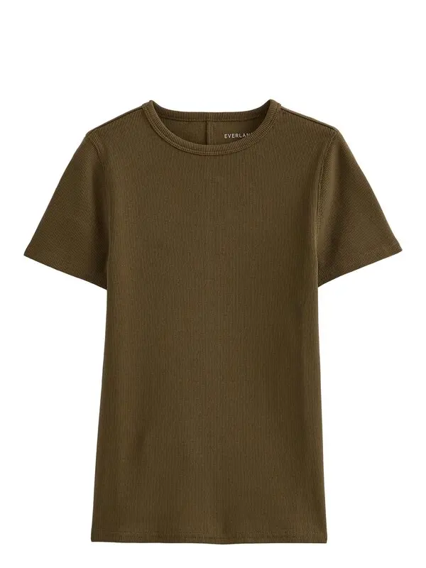 Everlane Effortless Rib Short-sleeve Crew - Beech