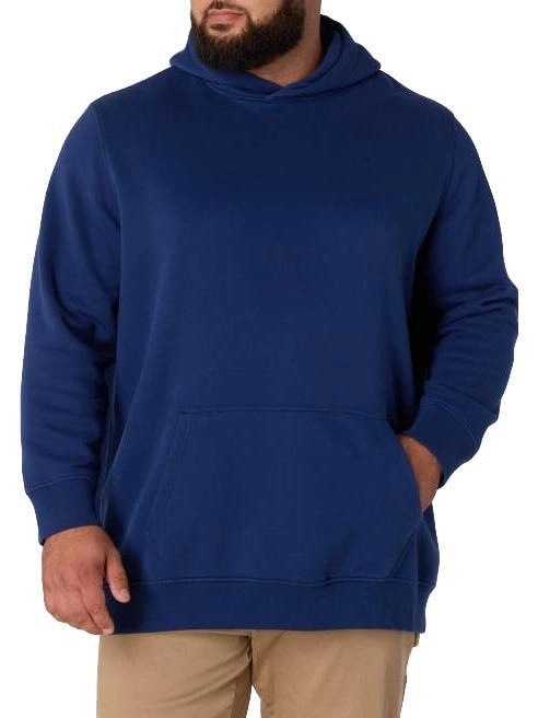 TRUE NATION BY DXL Big & Tall Broken-in Fleece Hoodie - Medevil Blue