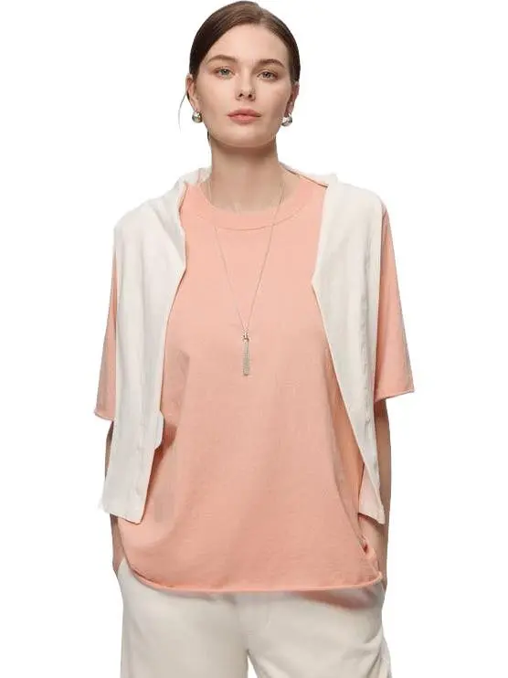 JUANA Hemp Essentials Sweater Knit Tee - Nectar