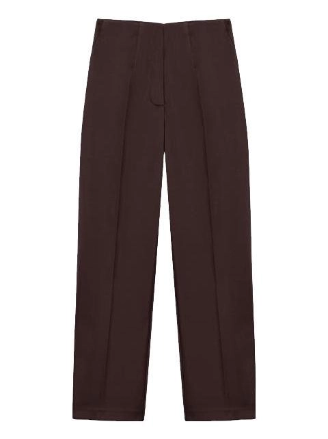 NOCTURNE High Waist Straight Leg Trousers - Brown