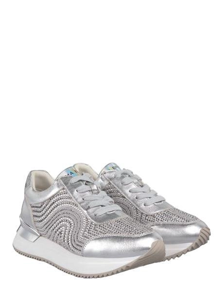 ALMA EN PENA Sneaker With Rhinestone Print - Silver