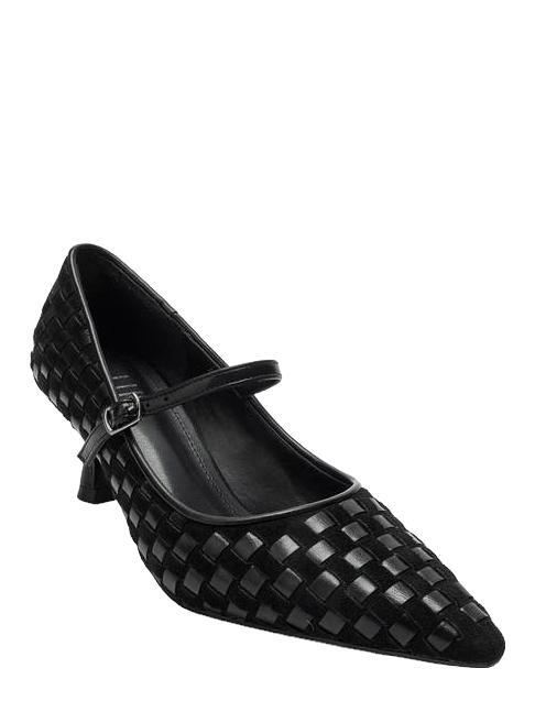 PROLOGUE SHOES Rhodes Woven Mary Jane Pump - Black