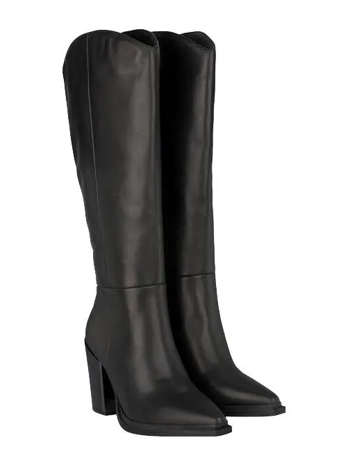 ALMA EN PENA Wide Heel Boot - Black