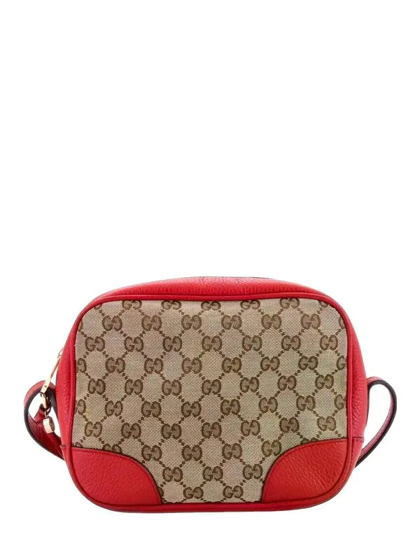 Gucci Bree Disco Gg Canvas With Leather Mini Crossbody Bag - Red