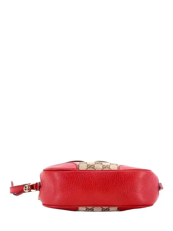 Gucci Bree Disco Gg Canvas With Leather Mini Crossbody Bag - Red