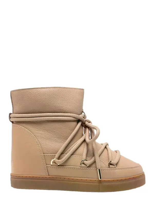 Inuikii Wedge Leather Boots - Neutrals