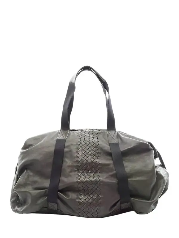 Bottega Veneta 2012-2026 Nappa Intrecciato Trimmed Travel Bag - Brown