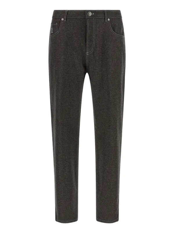 Brunello Cucinelli Flannel Pants - Gray