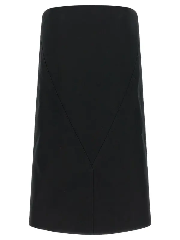 Rick Owens Cropped Sheath' Dress - Black