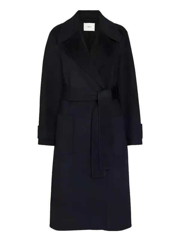 JOSEPH Belt Coat - Blue