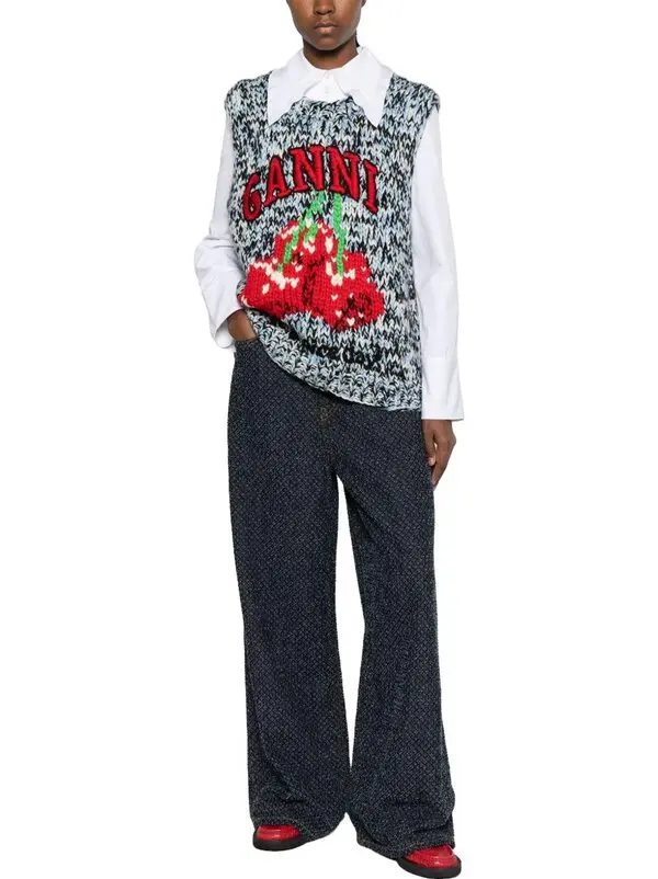 GANNI Baggy Denim Jeans - Multicolor