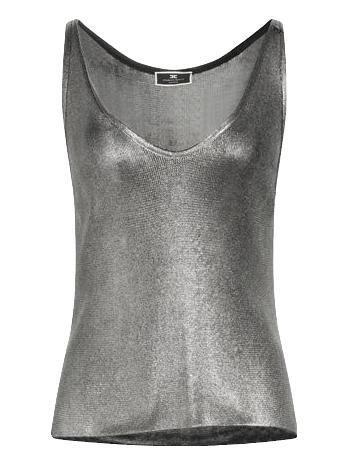 Elisabetta Franchi Top Size Viscose - Grey