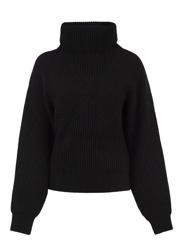 Sportmax Spscinto Ribbed High-neck Jumper - Black