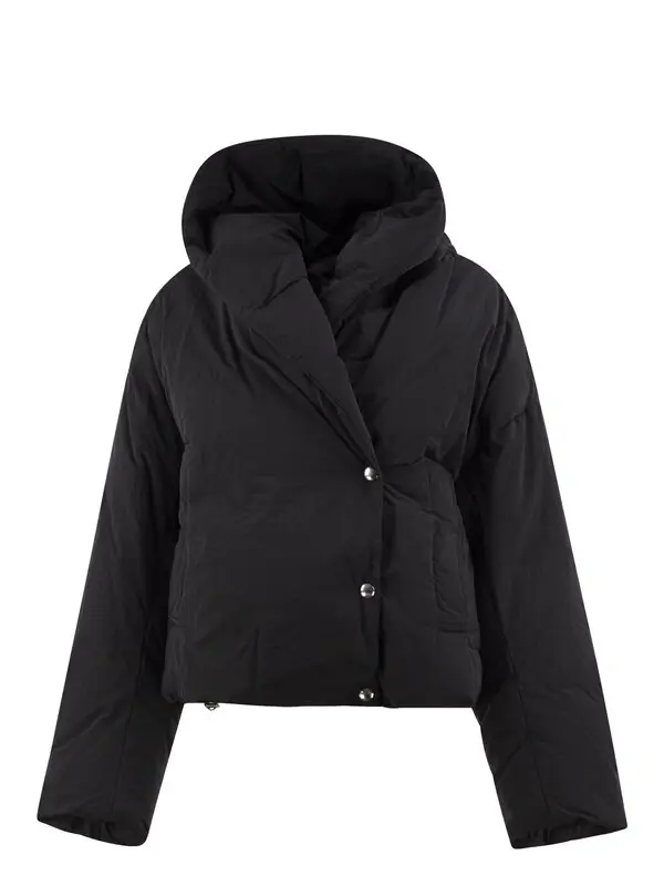 Sportmax Spxvodka Cropped Hooded Down Jacket - Black