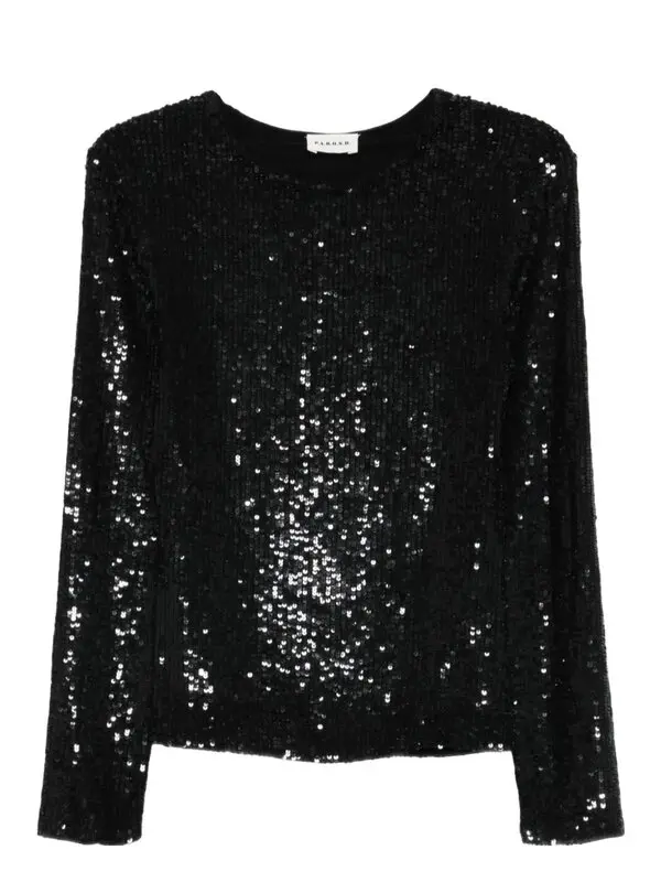 P.a.r.o.s.h Sequin-embellished Top - Black