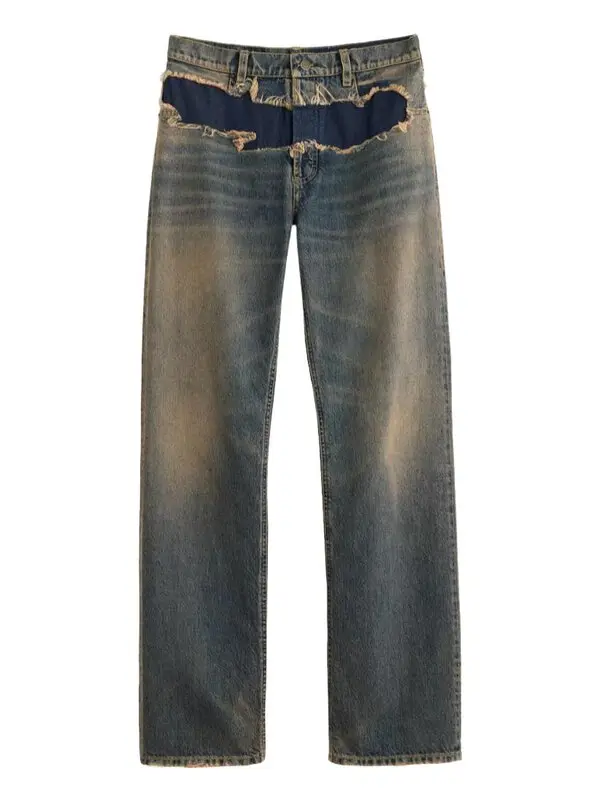 MAISON MARGIELA Distressed Straight-leg Jeans - Blue