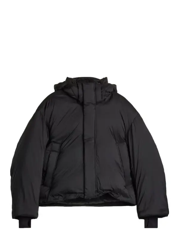 Y3 Belted Hooded Down Jacket - Black