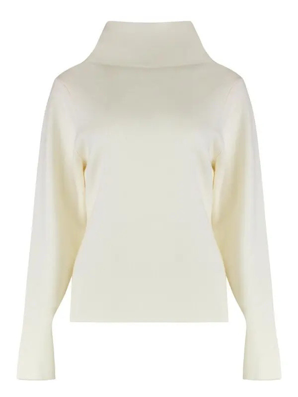 P.a.r.o.s.h High-neck Flared-sleeve Knit Top - No