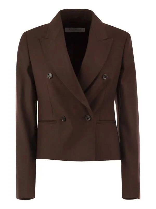 Max Mara Mxsangizia Double-breasted Pure Virgin Wool Blazer - Multicolor