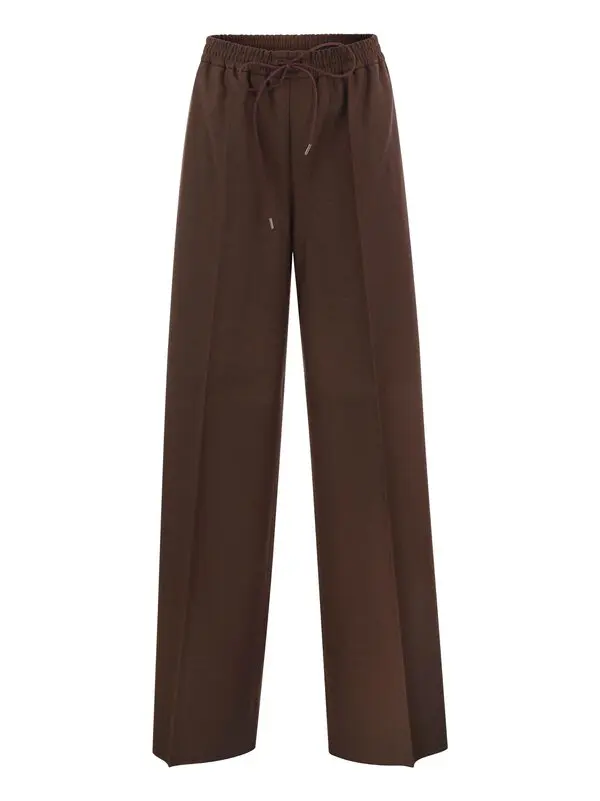 Max Mara Mxsslalom Virgin Wool Drawstring Trousers - Multicolor