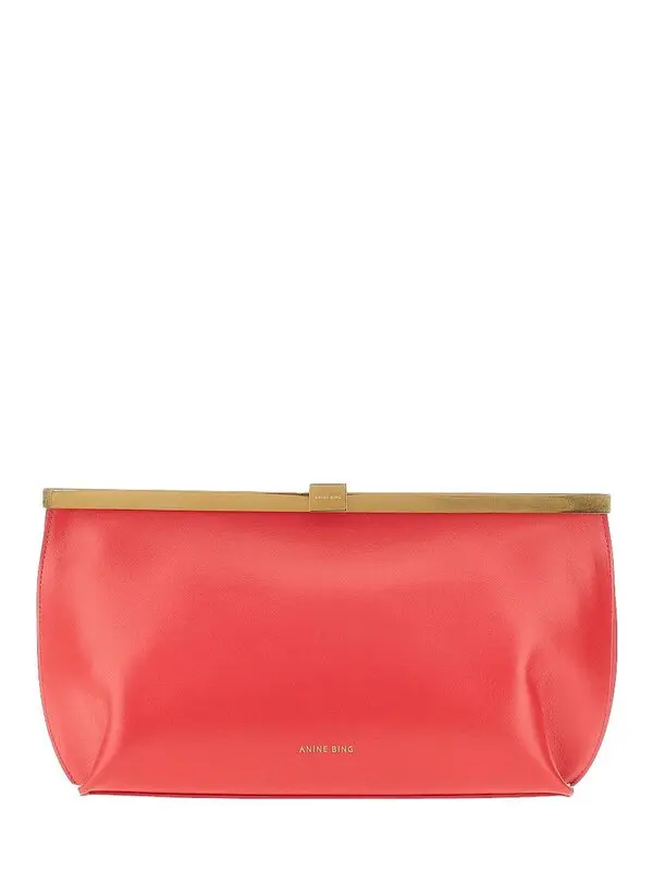 ANINE BING Anine' Leather Clutch - Red