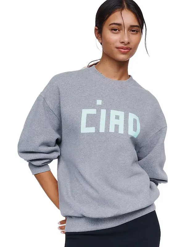 Clare V. 100% Cotton Ciao Sweatshirt - Grey