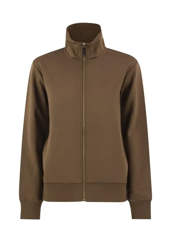 Max Mara Smmcarezza High-neck Zip-up Sweatshirt - Brown