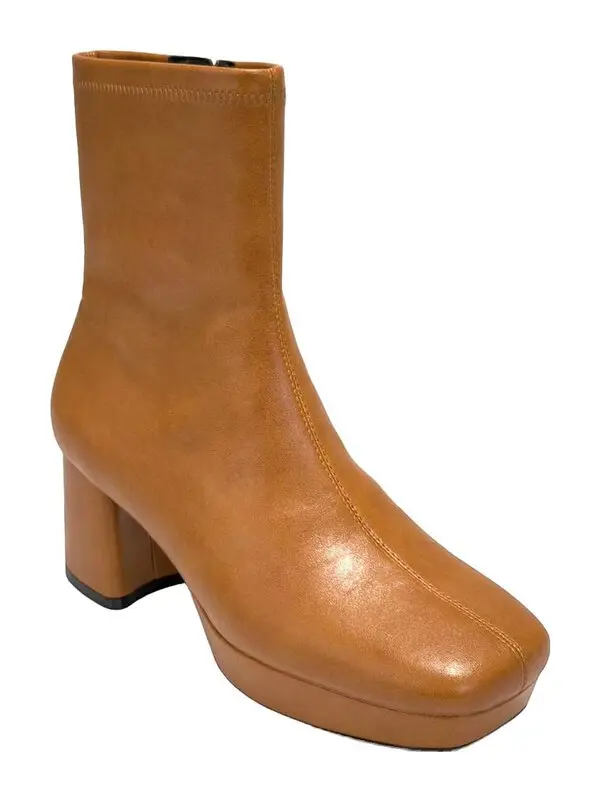 Aerosoles Sussex Faux Leather Platform Bootie - Java