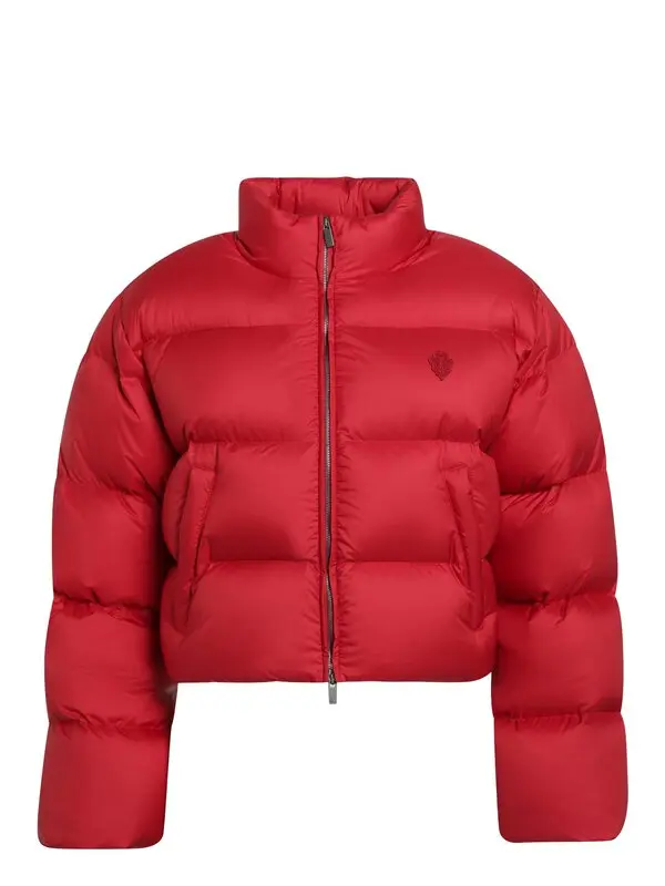 Gucci Cropped Padded Zip-up Down Jacket - Red