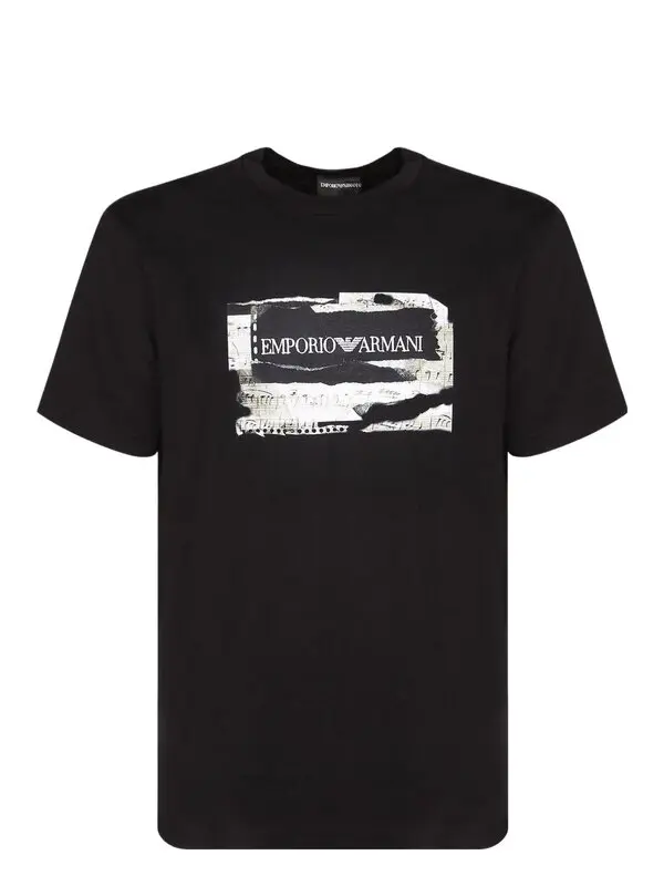 Emporio Armani Graphic Logo T-shirt - Black