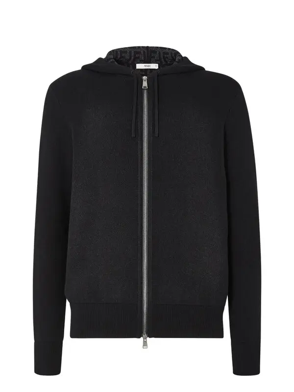 Fendi Ff Zucca Cashmere Sweatshirt - Black