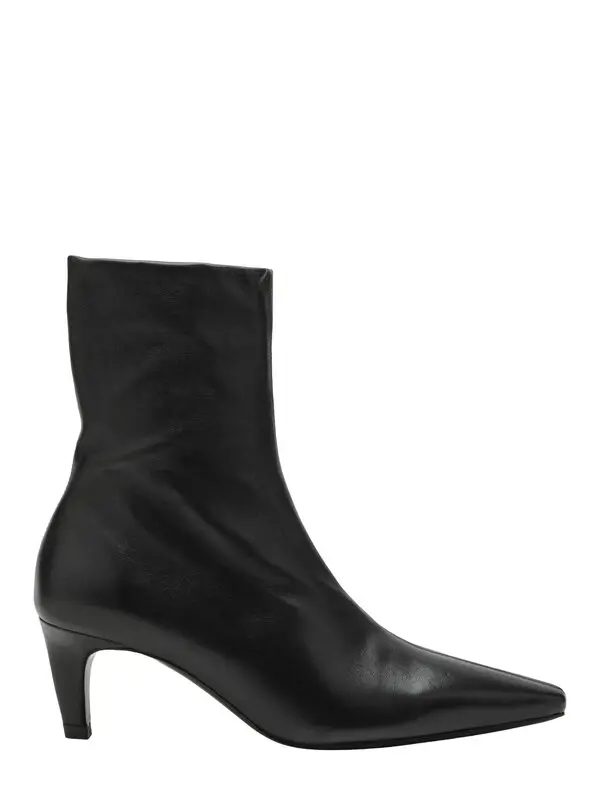 JUDE Cave Ankle Boots In Leather - Black