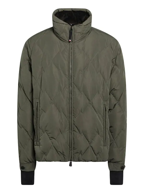 Moncler Khaki Quilted Down Jacket - Green