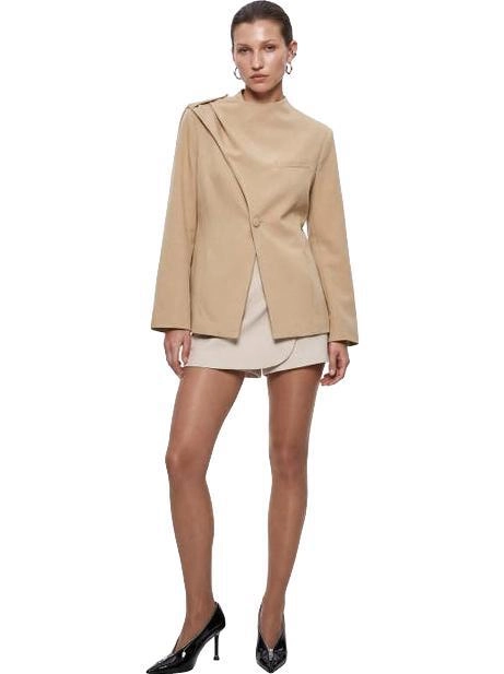 Koton Regular Fit Wrap Mini Skort - Ecru