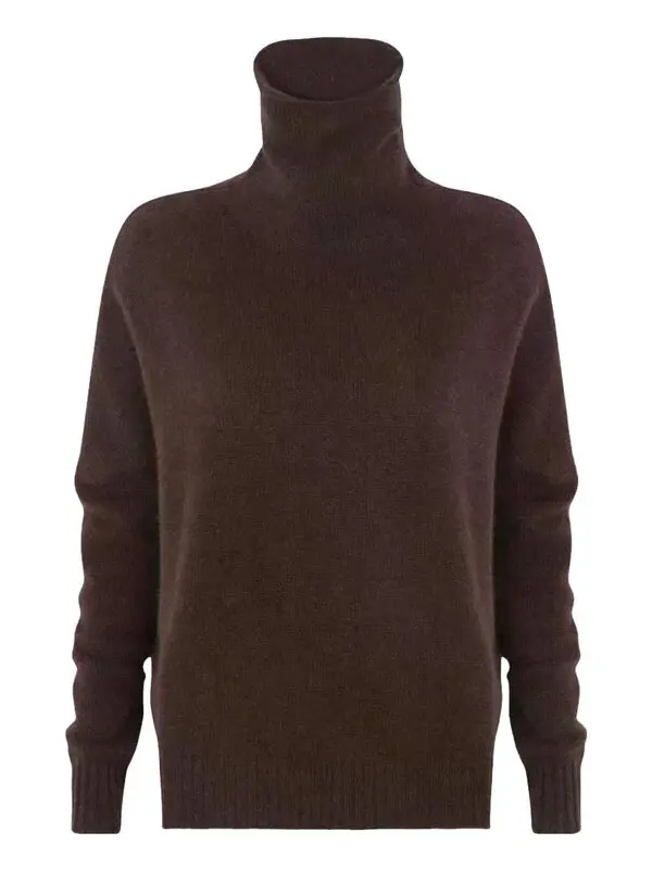 KUJTEN Tila Roll-neck Sweater - Brown