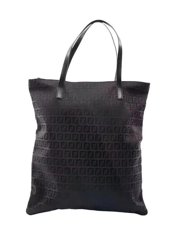Fendi 2000-2010 Zucchino Canvas Tote Bag - Black