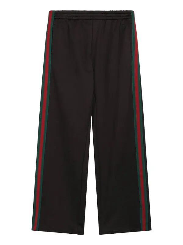 Gucci Deep Chocolate Leisure Trousers In Cotton Jersey - Brown
