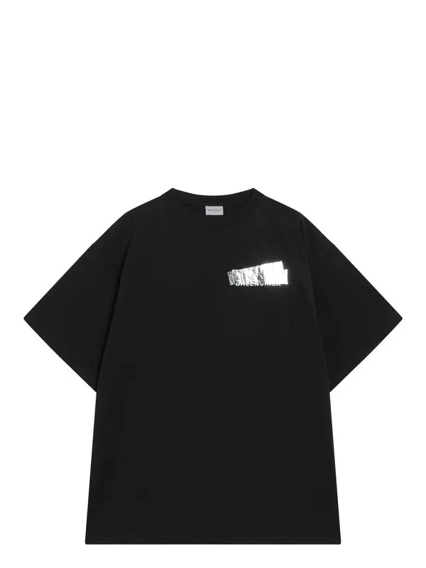 Balenciaga Oversized Cotton T-shirt - Onyx