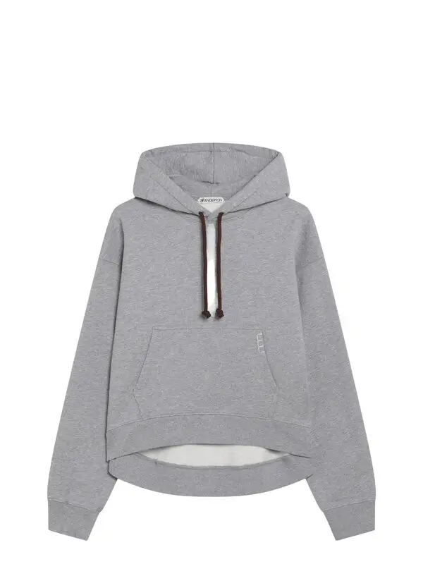 JW Anderson Grey Melange Cotton Hoodie - Gray