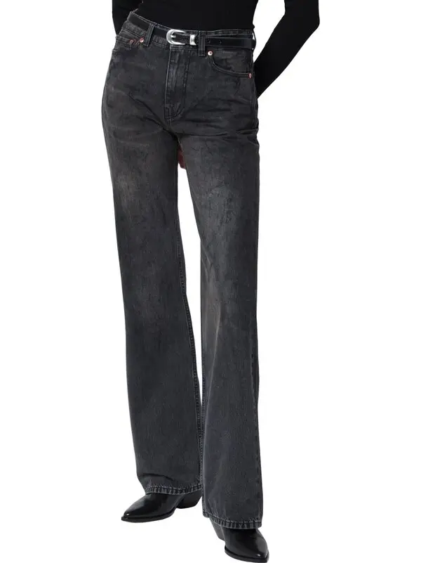 Our Legacy Washed-effect Boot Cut Jeans - Black
