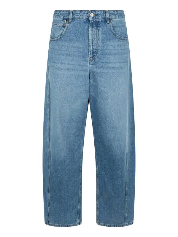 Jacquemus Loose-fit Denim Jeans In Mixed Cotton - Light Blue