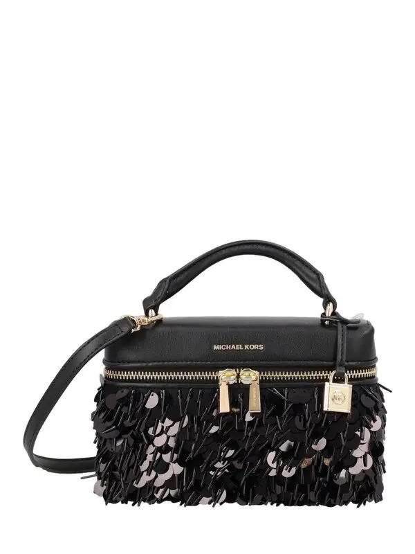 Michael Kors Sleek Structured Handbag With Top Handle - Black