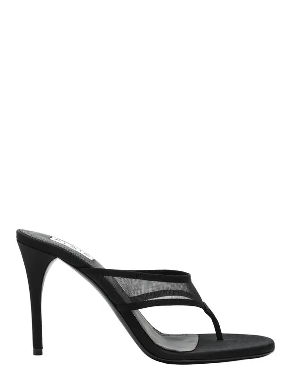 Alaïa Mesh Flip-flop Mules - Black