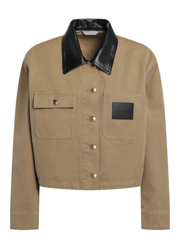 Balenciaga Beige Cropped Workwear Jacket - Cream