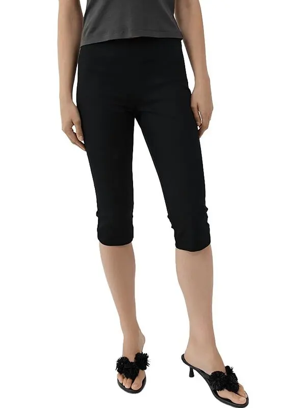 ST. AGNI Cotton Stretch Capri Pants - Black