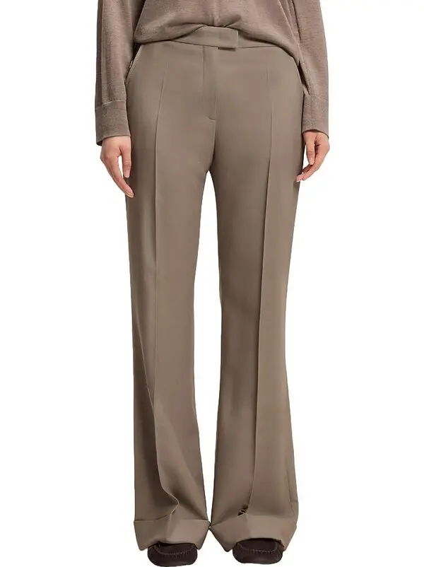 Hugo Boss Talia Flare Cuffed Pants - Walnut