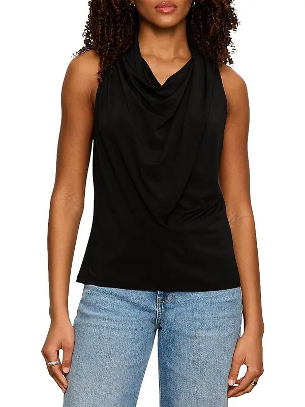 Sanctuary Nora Draped Tank - Black