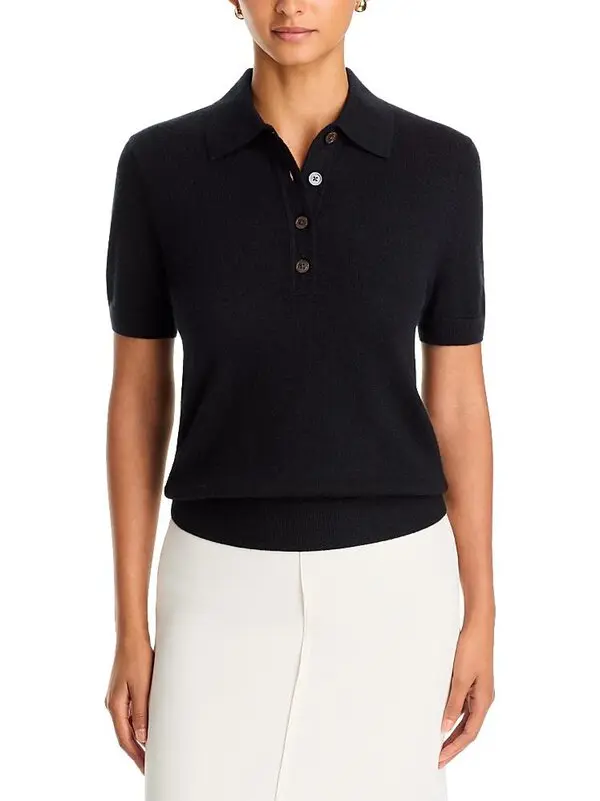 TOCCIN Rue Cashmere Polo Sweater - Jet